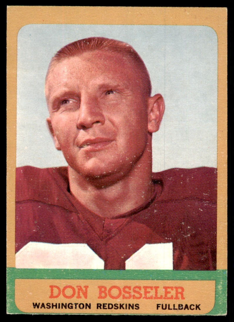 1963 Topps Don Bosseler . Washington Redskins #162 | eBay