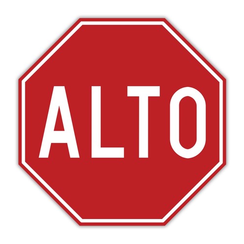 Mexican Stop Sign Sticker Decal Vinyl Mexico ALTO Road Sign Home Decor ...