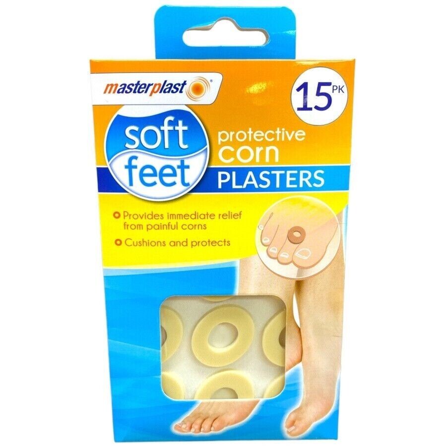 15x Protective Corn Plasters Soft Feet Foam Cushions Protects Painful ...