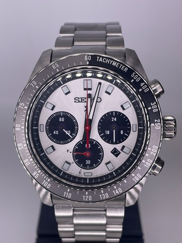 Seiko SSC911 Speedtimer Gray & Black Chrono Solar Watch New in Box with ...