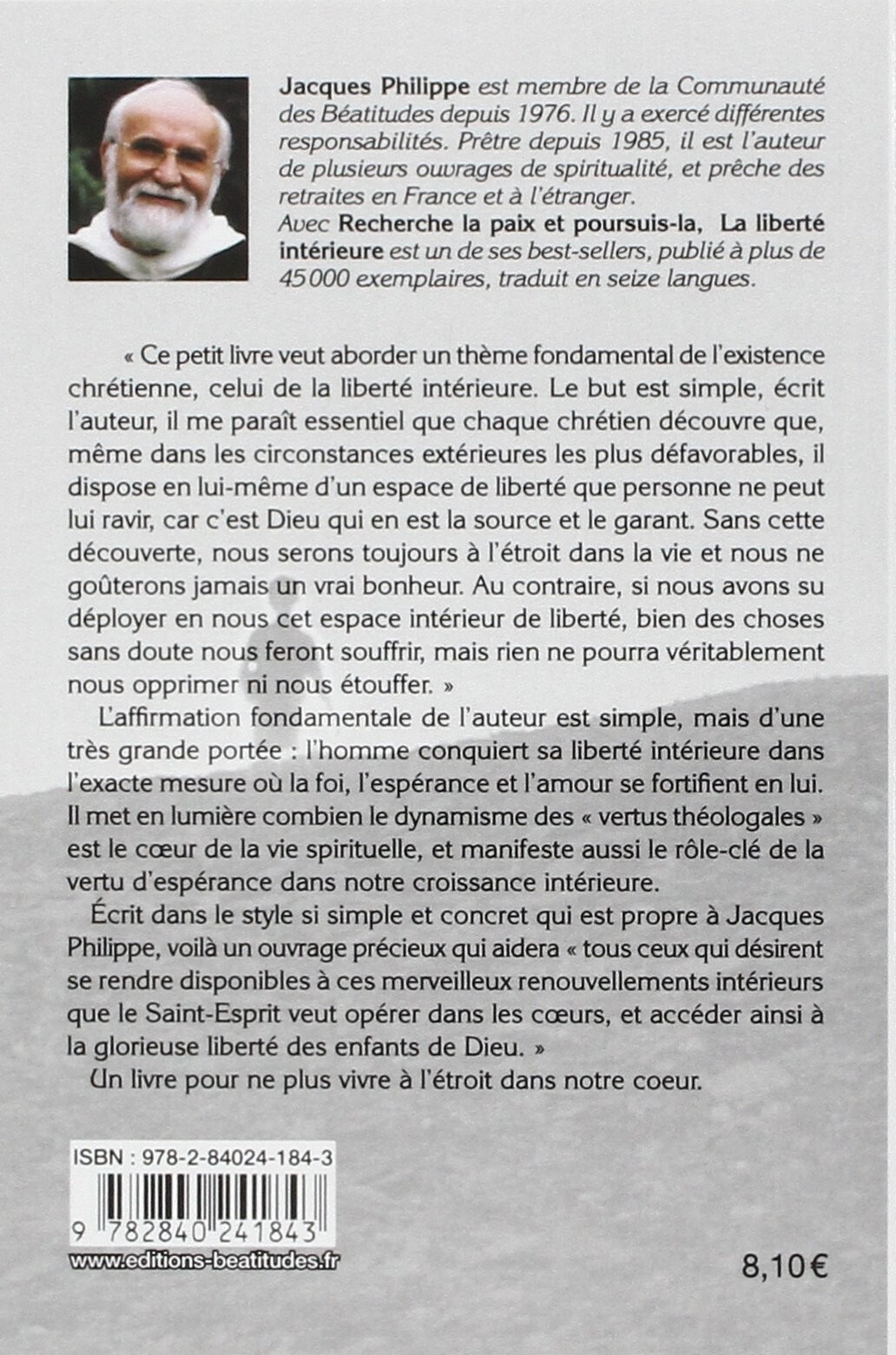 JACQUES PHILIPPE - LA LIBERTE INTERIEURE 2014 - TBE TRES RARE | eBay