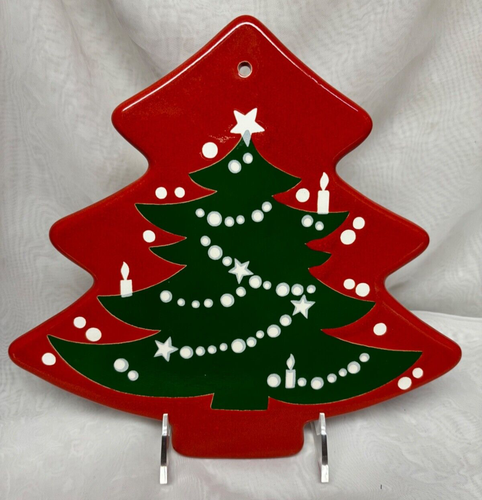 Vintage Waechtersbach Red Christmas Tree Shaped TRIVET Tray Germany 10 ...