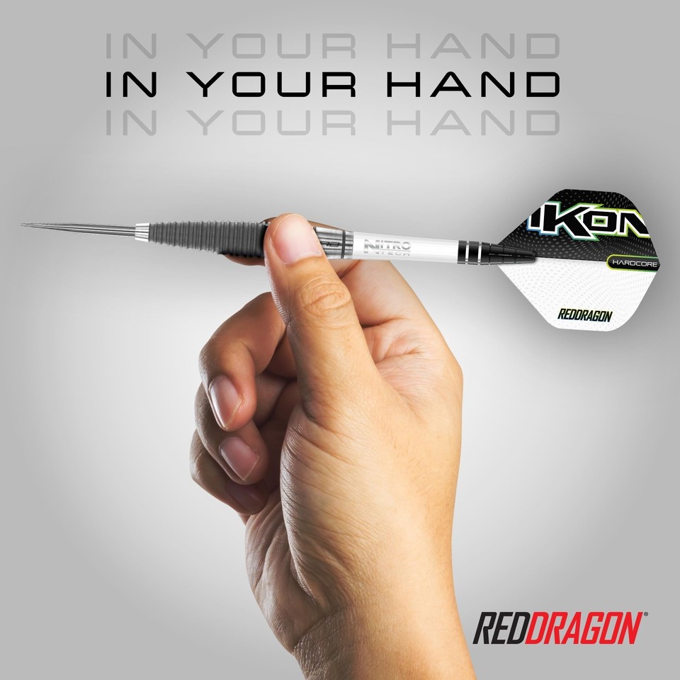 RED DRAGON Ikon Signature Series Professional Tungsten Steeltip Darts Set wit... | eBay