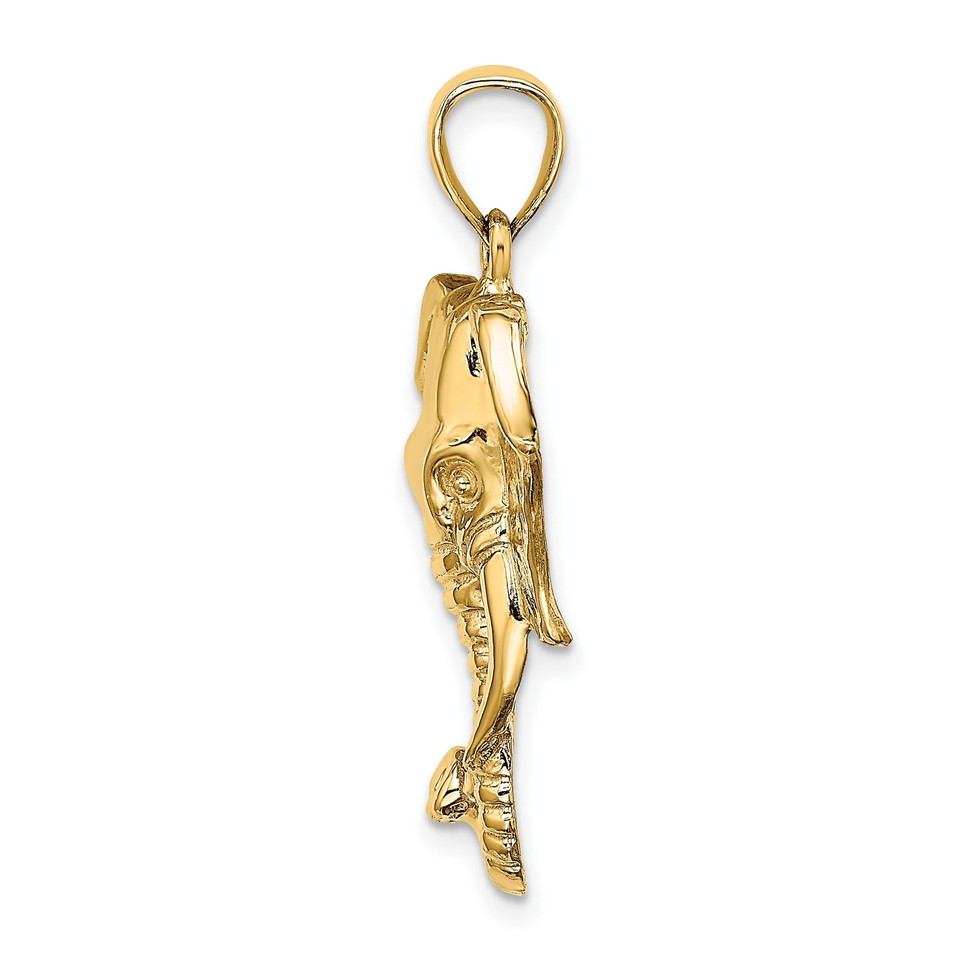 14k Yellow Gold Elephant Head And Trunk Charm Pendant | eBay