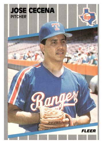 1989 Fleer 516 Jose Cecena Texas Rangers RC | eBay
