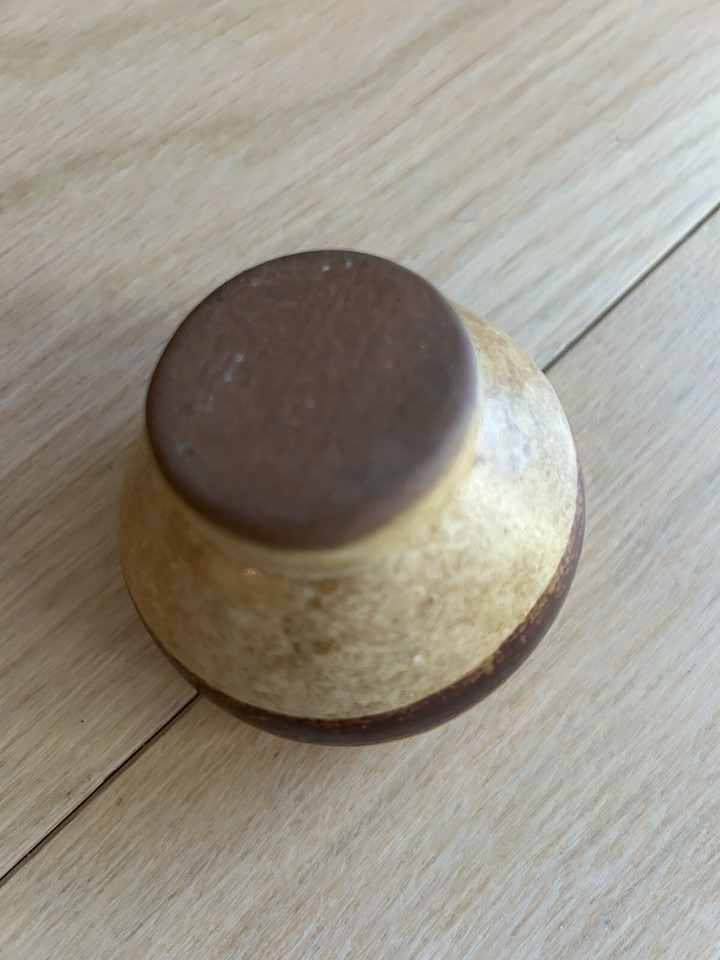 Rovert Maxwell Decantor & Cup set Mid Century Modern tan Stoneware 1970 ...