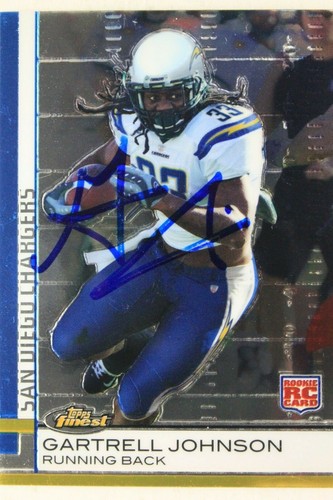 Gartrell Johnson San Diego Chargers Colorado St. Autographed 2009 Topps ...