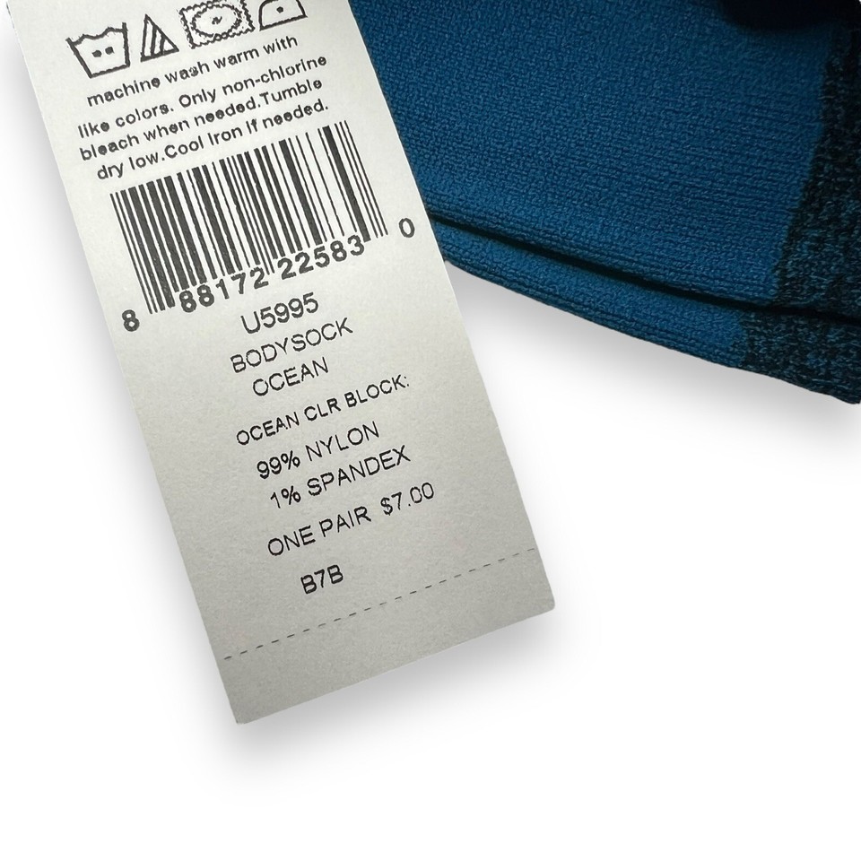 Hue Cotton Body Sock Women’s One Size Ocean Blue 1 Pair 888172225830| eBay