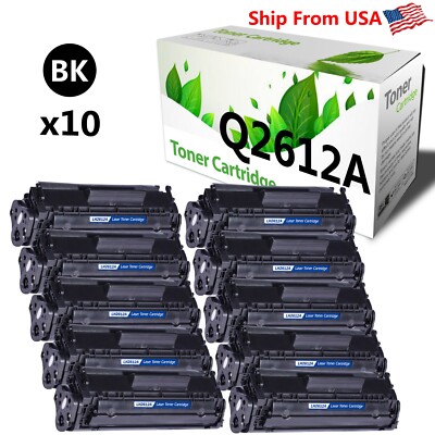 10-PK (Black) 2612A 12A Toner Cartridge for laser jet 1020 Printer | eBay