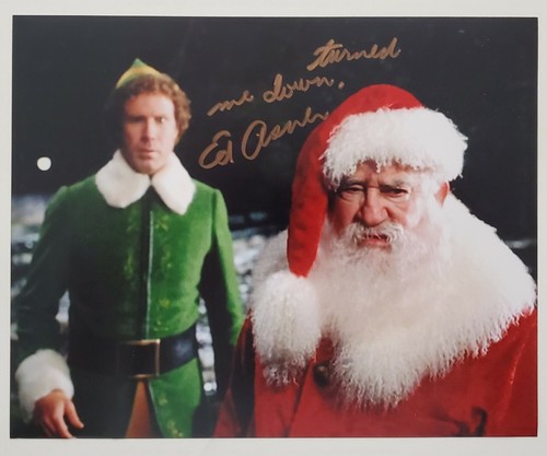Ed Asner Signed Santa Claus 8x10 Photo Elf Actor Pixar Up Long ...
