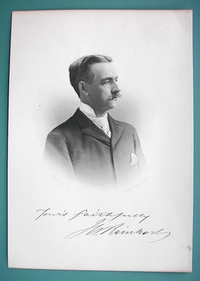 JOSEPH REINHART Pennsylvania Railroad President - 1895 Portrait Antique ...