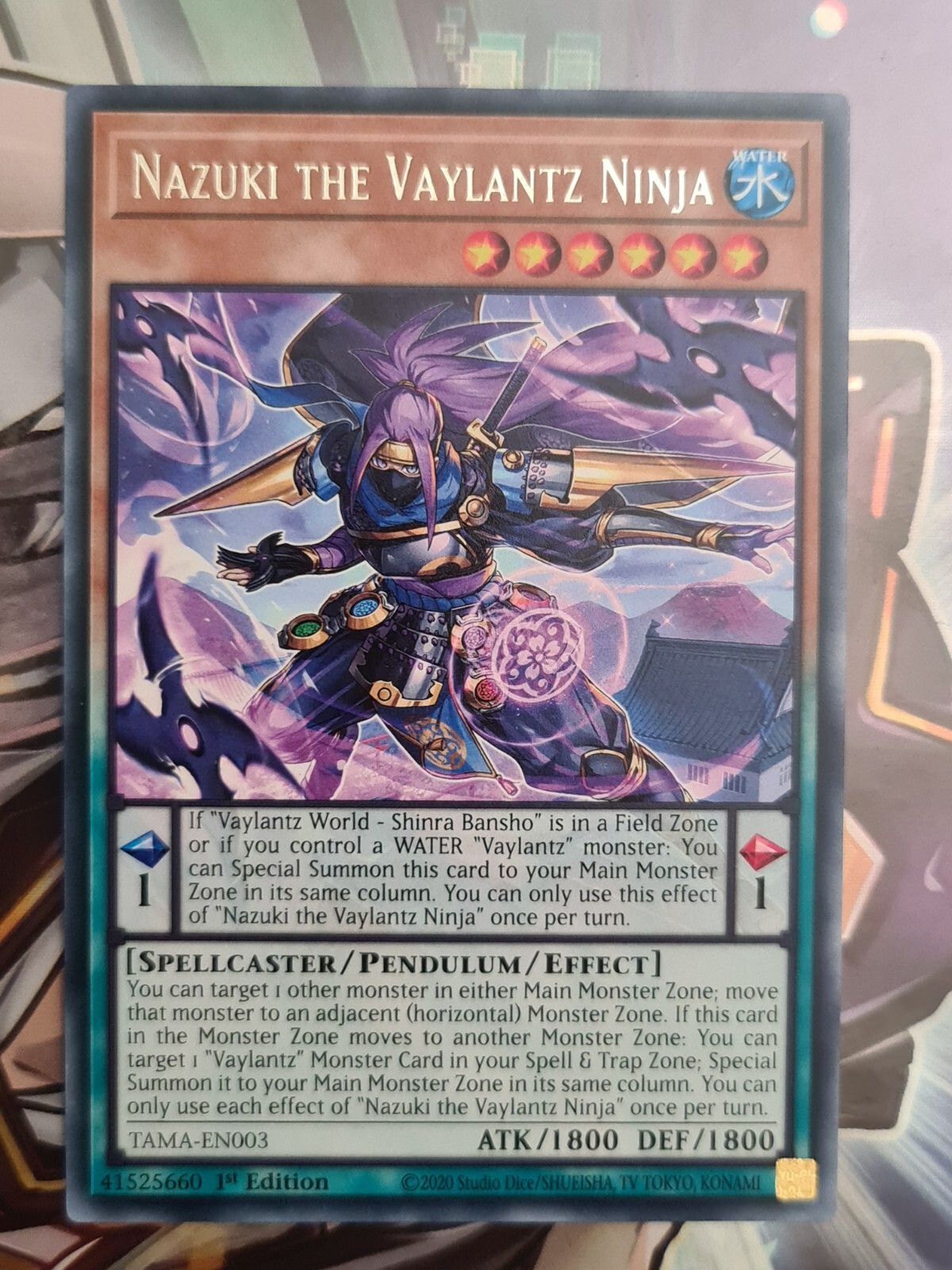Nazuki the Vaylantz Ninja TAMA-EN003 Rare Near Mint 1st Edition Yugioh ...