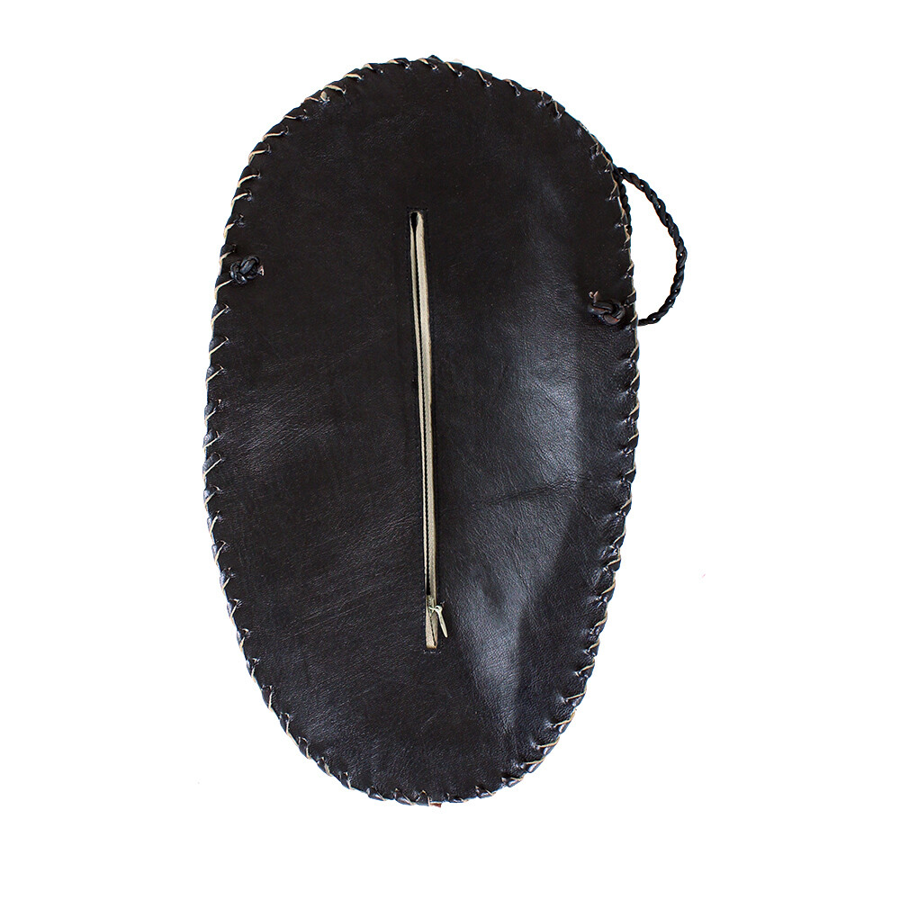 Black Leather Purse - Mask Design | Original African Leather Bag | eBay