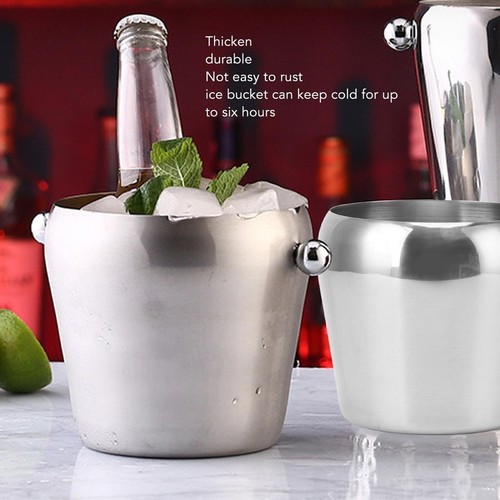 Stainless Steel Ice Bucket Champagne Ice Bucket Wine Chiller Bucket ...