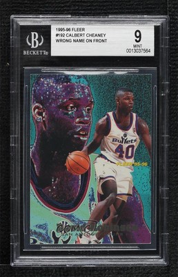 1995-96 Fleer ( name on front) Calbert Cheaney David Robinson #192 BGS ...