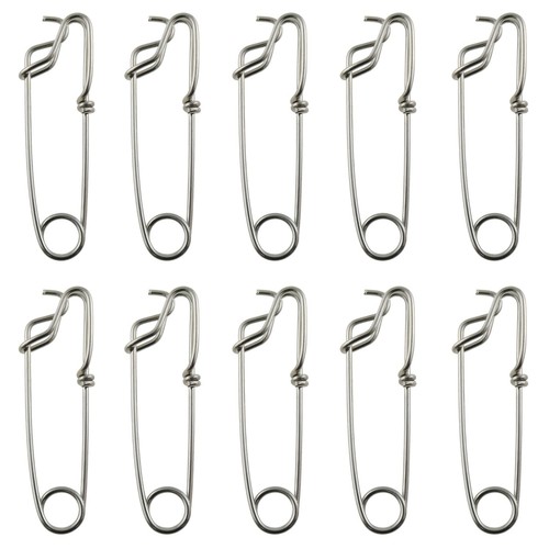 10pcs Longline Snap Clips 8x2cm Stainless Steel Tuna Clips for Floats ...