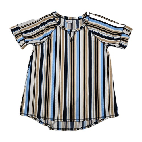 LuLaRoe Hailey Raglan Sleeve Top Women's Size Large Striped Shirt | eBay