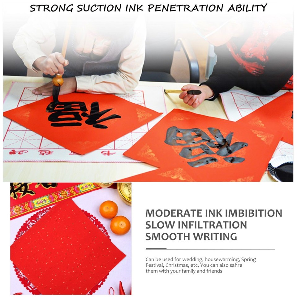 40 Sheets Fu Character Paper Blank Xuan Paper Party Supplies Fu ...