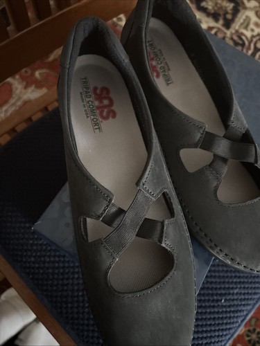 New In Box SAS Crissy Womens Size 10N Narrow Width Nero Leather Slip On ...