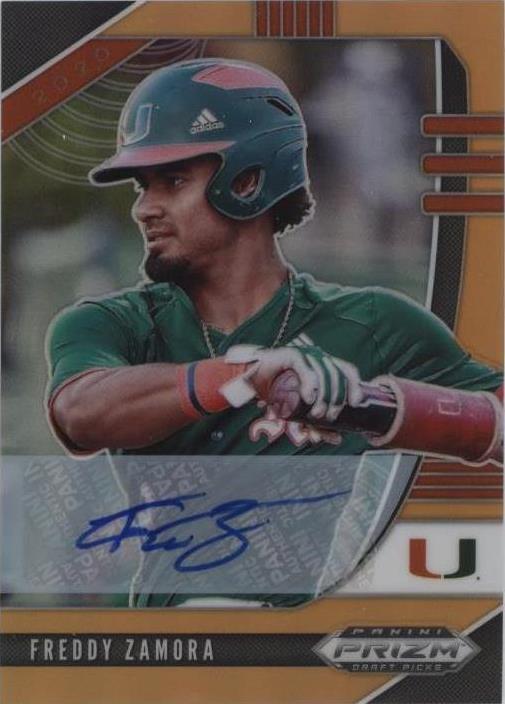 2020 Panini Prizm Draft Picks - Freddy Zamora #PDP53 Neon Orange Prizm ...