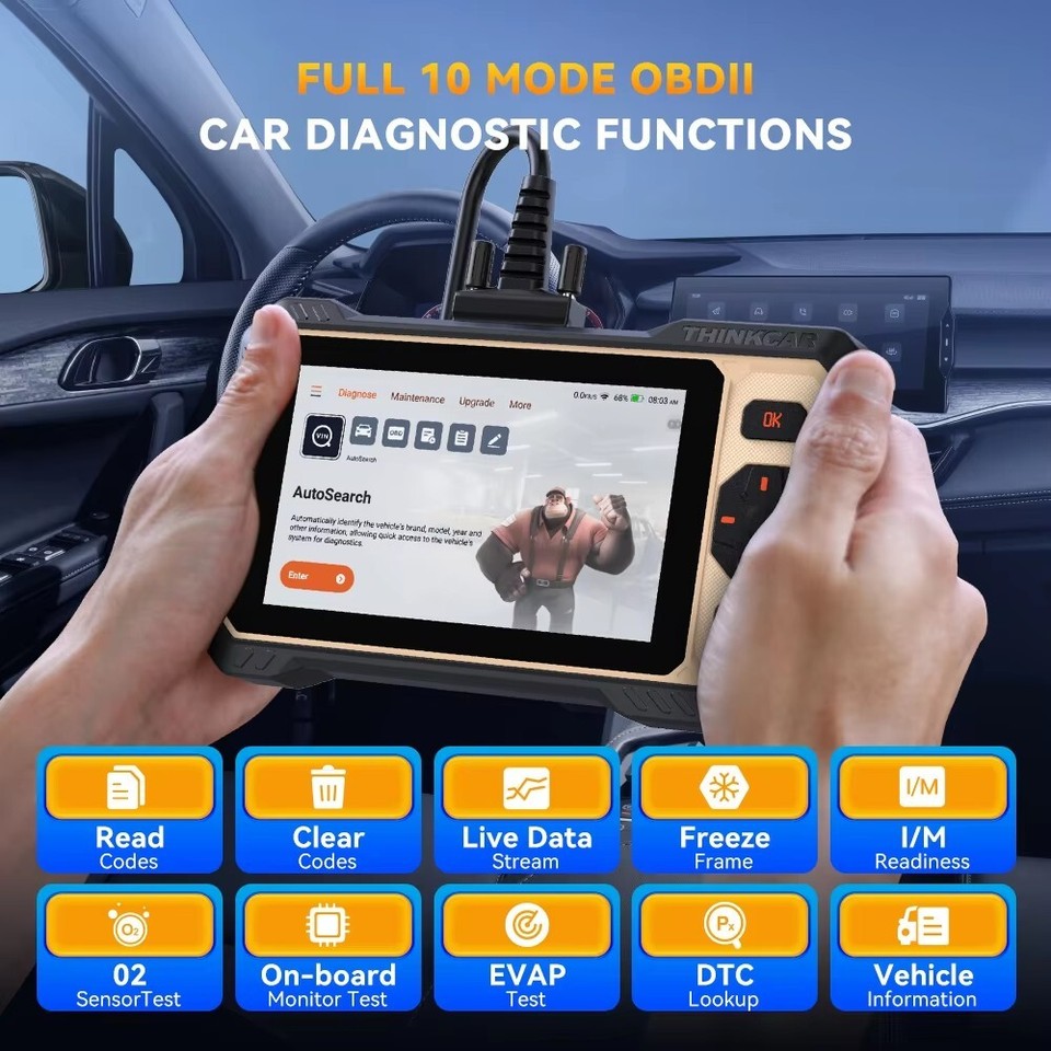 ThinkScan 662 Automotive OBD2 Scanner Engine ABS SRS EPB SAS FCA ...