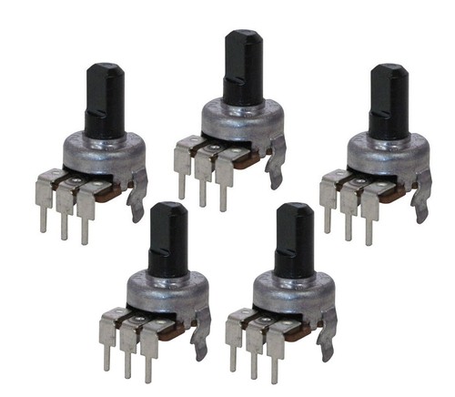 5 Pack - 10K OHM Mini Potentiometer with Center Detent Bump, B10K Pot ...