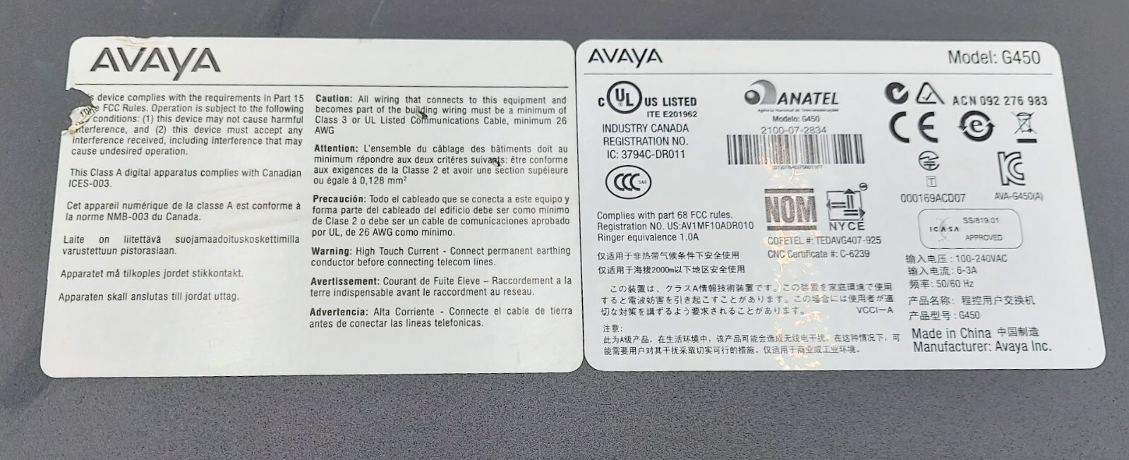 AVAYA G450 Media Gateway W/1X S8300.3XMM710B | 1X MM711 CARDS | eBay