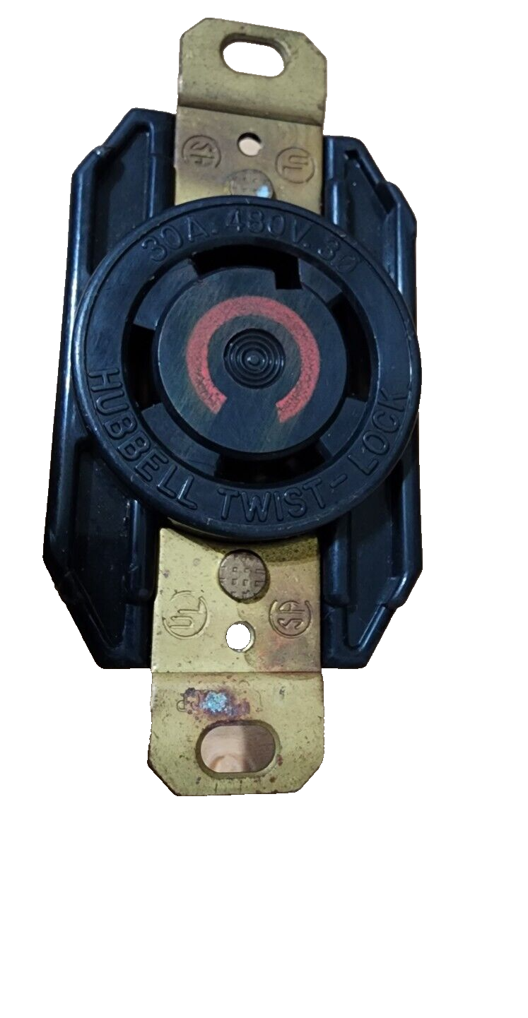 Hubbell HBL2430ST, 30A 480V 3-Phase Twist Lock Receptacle | eBay