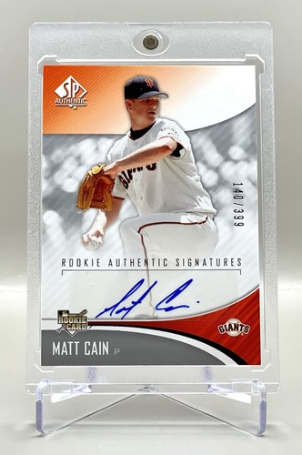 MATT CAIN 2006 Upper Deck SP Authentic #272 Rookie On Card Auto /399 SF ...
