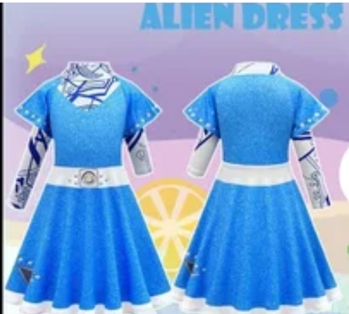 Zombies 3 Addison Halloween Costume Alien Girl Dress Glove Child Size ...