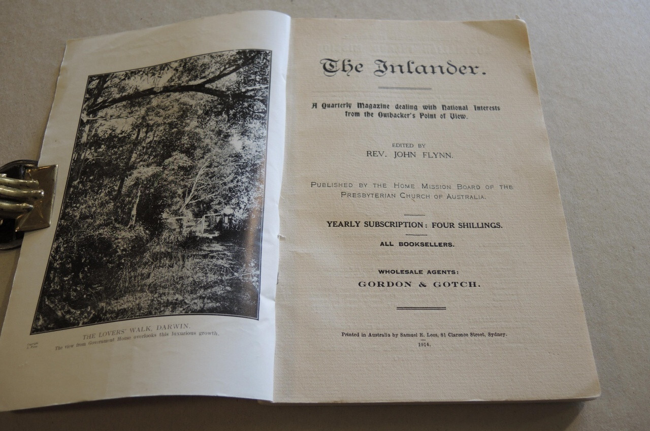 THE INLANDER VOL 1 No 2 March 1914 edit REV JOHN FLYNN AUSTRALIAN ...