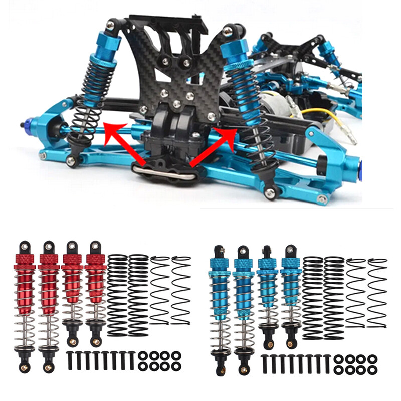 Front and Rear Spring Shock Absorber For Tamiya DT-02 TT-02B DF-02 1/10 ...