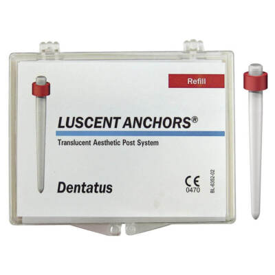 Dentatus LUC-M5 Luscent Anchors Glass Fiber Resin Posts Medium Red 5/Pk ...
