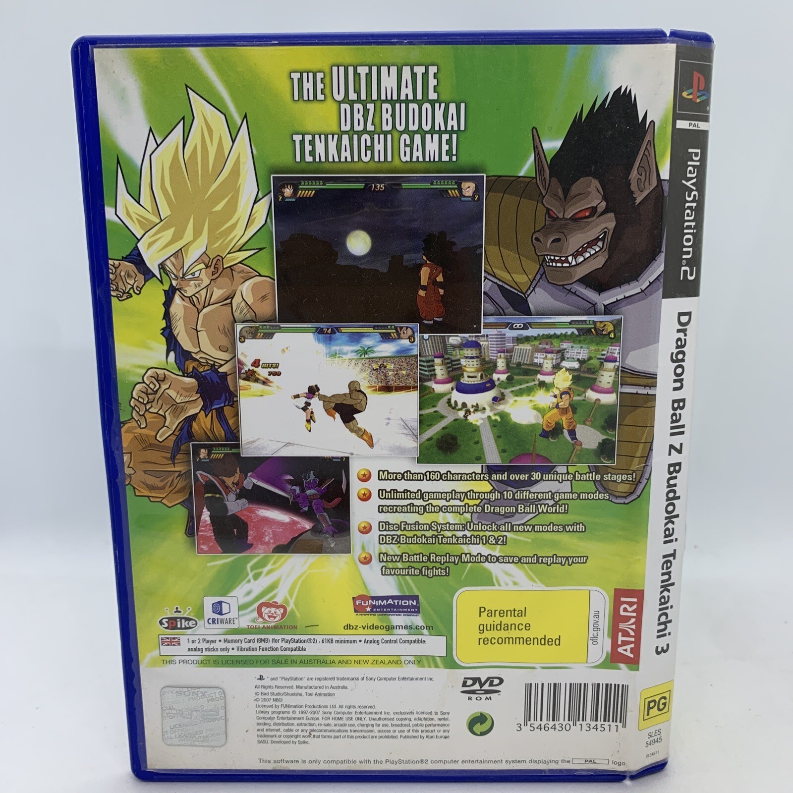 Dragon Ball Z Budokai Tenkaichi 3 PS2 Complete Disc Like New | eBay