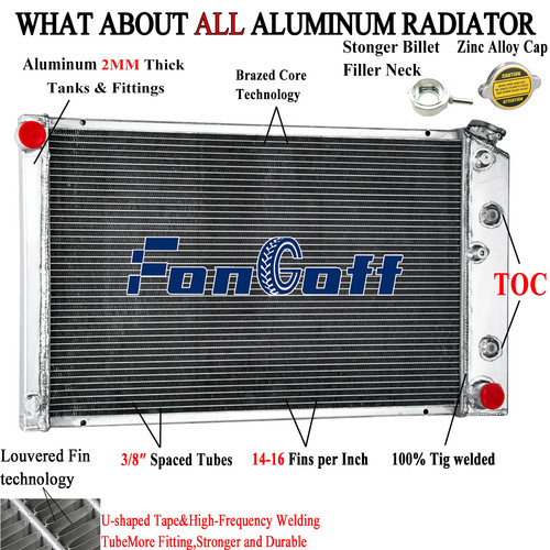 3 ROWS ALUMINUM Radiator FITS 78-88 G-Body Monte Carlo El Camino Regal ...