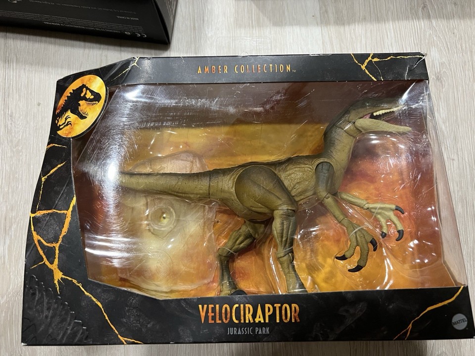 Jurassic AMBER COLLECTION Velociraptor Tyrannosaurus Rex Dimorphodon ...
