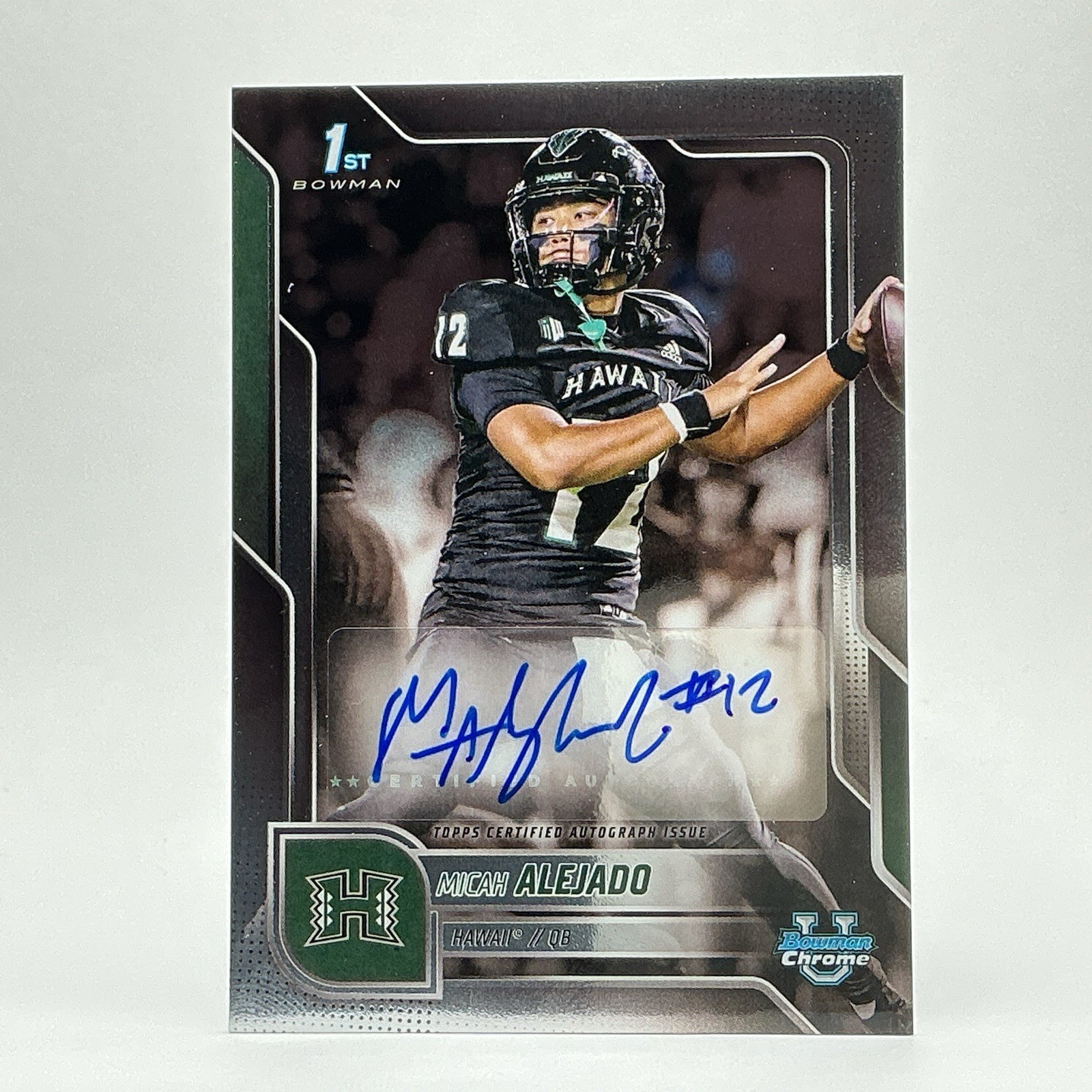 2025 Bowman Chrome University Micah Alejado Autograph 1st U Hawaii A11 ...