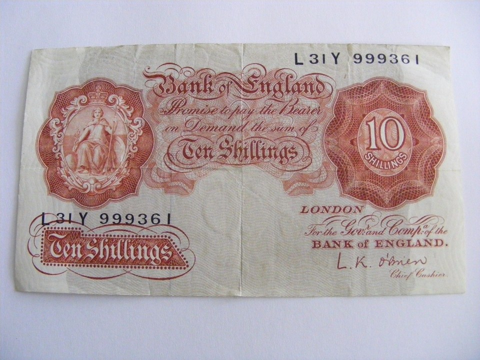 ENGLISH TEN SHILLING BANK NOTES SELECT YOUR NOTE AND CASHIER | eBay UK