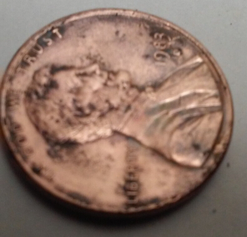 1983-D Lincoln Memorial Cent D Stamped Twice & Extra Bump On Neck And ...