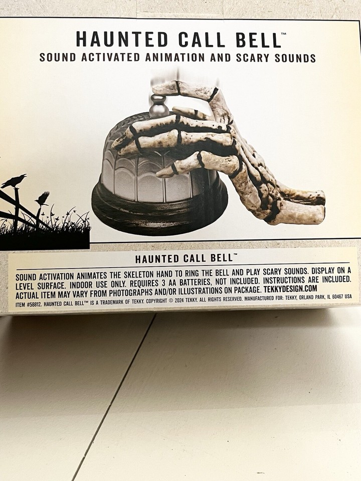 Cracker Barrel Animated HAUNTED CALL BELL Scary Sound Halloween Decor ...