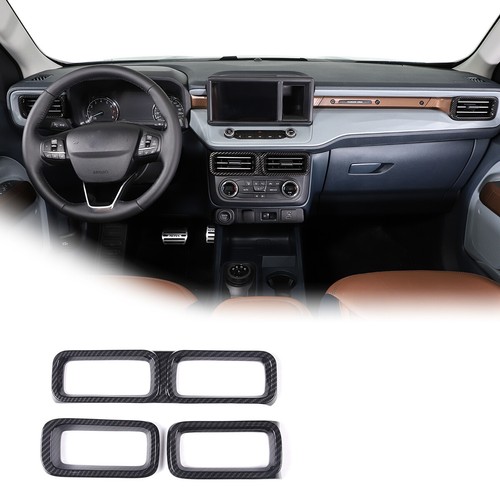 3PCS ABS Carbon Fiber Pattern Front Vent Trim Frame For Ford Maverick ...