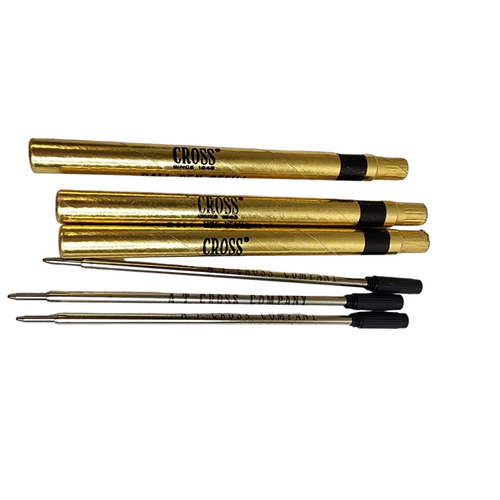 Lot of 3 Vintage Cross Ball Pen Refills Black Ink Medium in Original ...