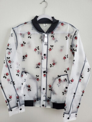 Disney Parks Mickey Mouse Raincoat Jacket with Pockets Adult Size M NEW ...