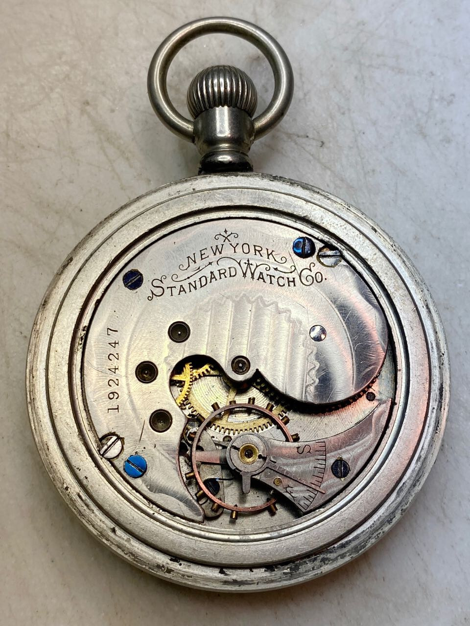 Antique NEW YORK STANDARD WATCH CO. Pocket Watch. Buck Deer 1902 | eBay