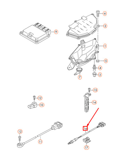 AUDI A6 C7 LAMBDA OXYGEN SENSOR BEHIND CATALYST 06E906265AA ORIGINAL NO ...