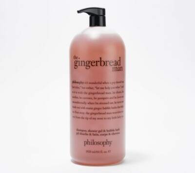 philosophy The Gingerbread Man Shampoo Shower Gel & Bubble Bath 64 oz ...