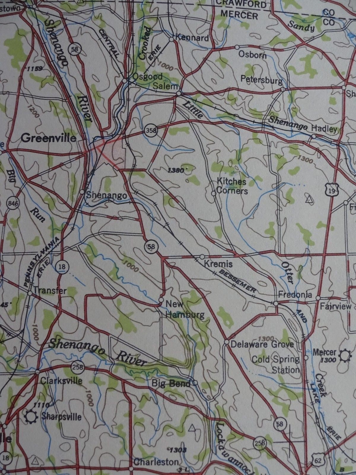 1950 - ANTIQUE Map of Cleveland & Akron, Ohio - Topographic - US Army ...