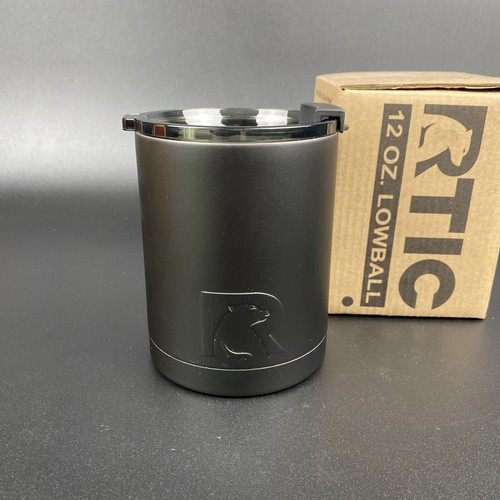 RTIC 12oz Vacuum-Insulated Stainless Steel Lowball Tumbler Black ...