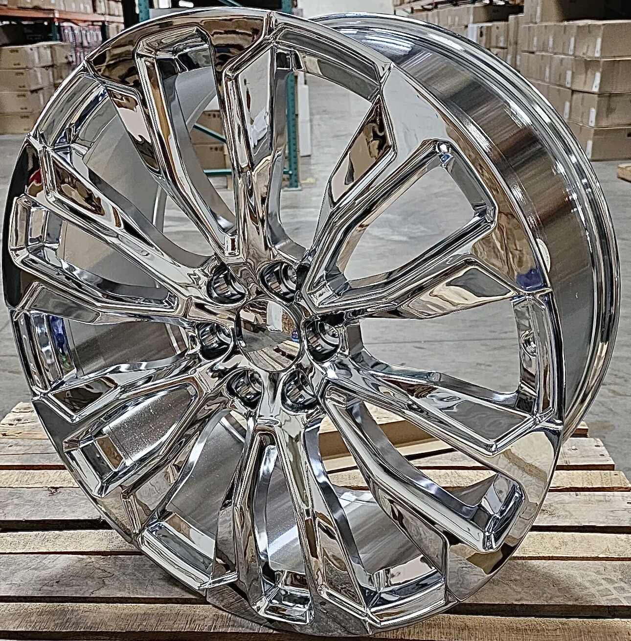 (4) 22" GMC Replica Wheels Chrome Yukon Sierra Chevy Tahoe LTZ ...