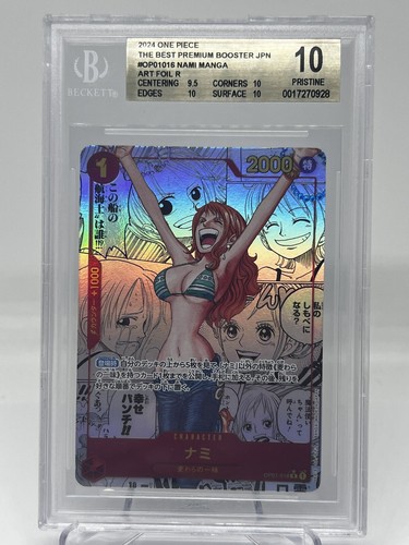 BGS 10 PRISTINE Nami OP01-016 Manga Alt Art One Piece The Best Japanese PRB-1 | eBay
